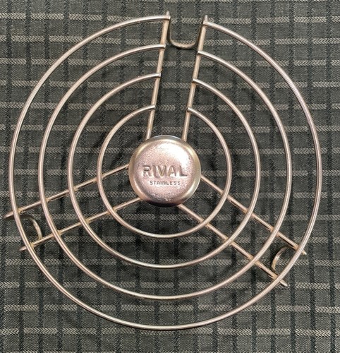 5.5" Rival Stainless Wire Rack Meat Crock Pot Insert 3802 Stainless ...