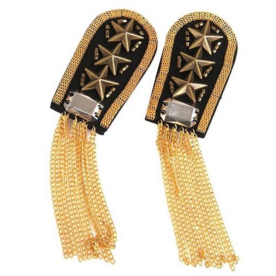 1 Pair Link Chain Epaulet Shoulder Boards Badge (Gold) | eBay Australia