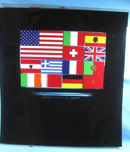 VINTAGE TWA 1970’s Aircraft Cabin Bulkhead BACKLIT FLAG SHIP CARRIER ...