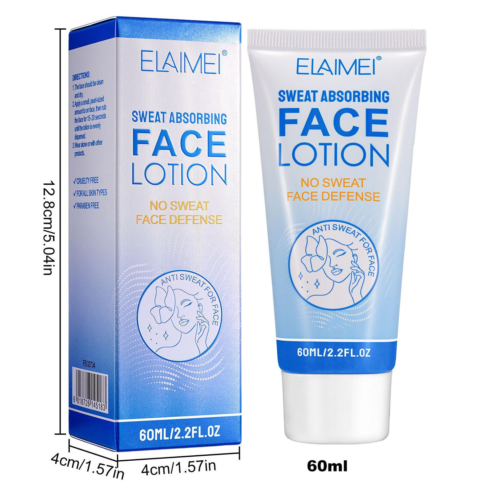 Sweat Absorbing Face Lotion Antiperspirant for Face Forehead Scalp 60ml ...