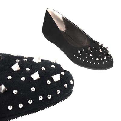 Ann Creek Women's Studded Vamp Flats Velvet Suede Accent Female Adult ...