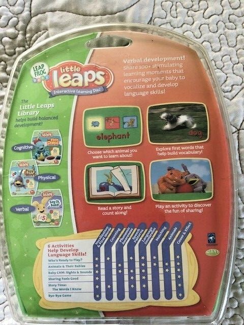LeapFrog Little Leaps Say It Baby Verbal Vocal Discovery Learning Disc ...