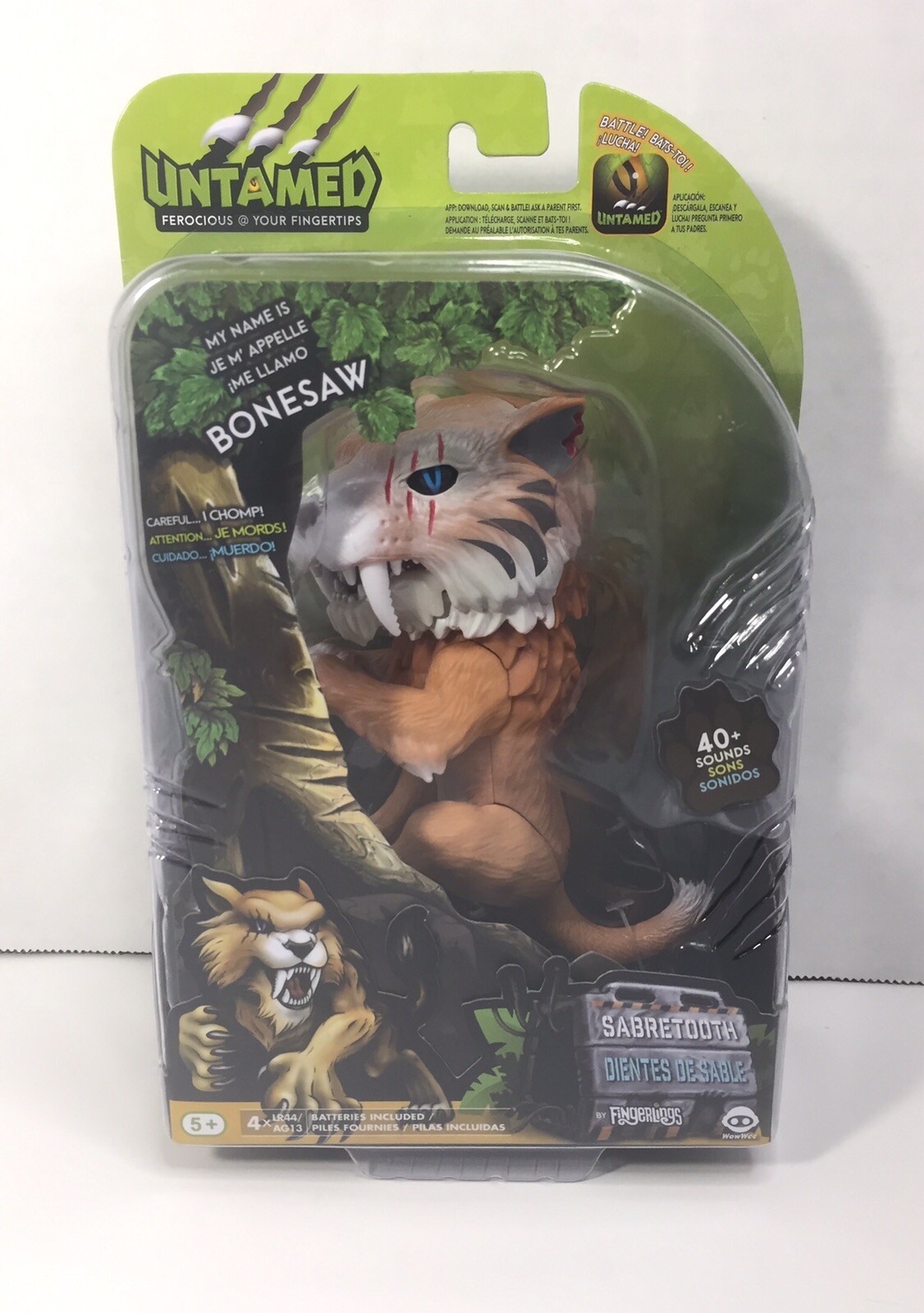 NEW! Fingerlings Untamed BONESAW Sabretooth Tiger Interactive ...
