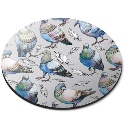 Round Mouse Mat Pigeon Dove Feathers Birds Racing Pigeons #170712 | eBay UK