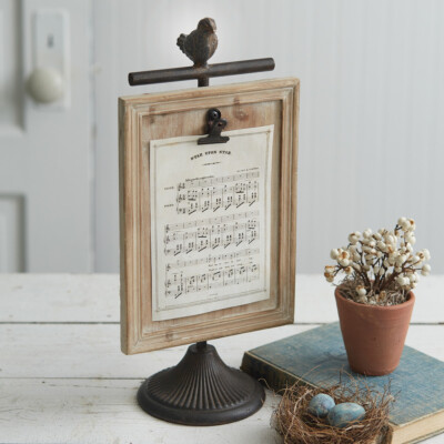 Feather Your Nest Picture Frame Bird on Perch Holds 5 x 7 Photo w ...