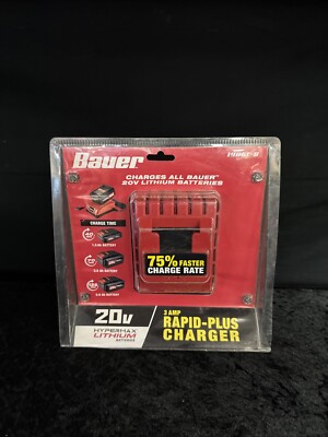 BAUER 20V Lithium-Ion 3 Amp Rapid-Plus Battery Charger 1906C-B | eBay