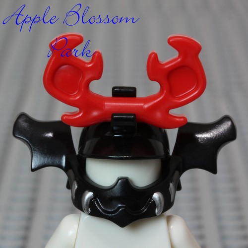 LEGO Ninjago WARRIOR HELMET Ninja Army Minifig Black Chin Guard Red ...