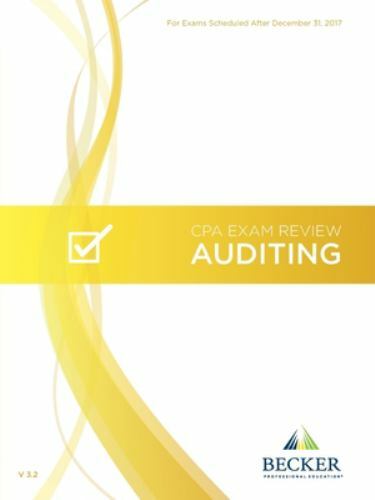 Becker Professional Education CPA Exam Review - V 3. 2 Auditing ...