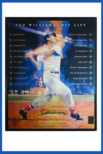 Ted Williams Autograph 16 x 20 Poster Personal Property Ted Williams ...