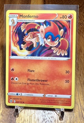 Monferno 025/172 Non Holo Uncommon Brilliant Stars Pokemon Card | eBay