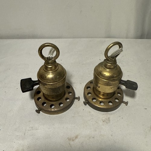Pair ANTIQUE HUBBELL LAMP SOCKET Paddle Switch With Brass Uno Fitter | eBay