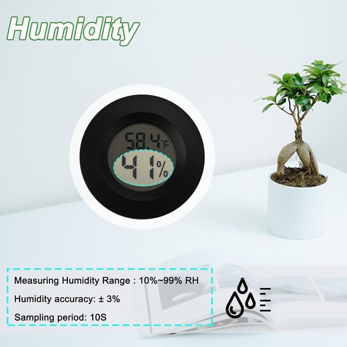 Mini Hygrometer Digital Thermometer Humidity Meter 6 Pack Black | eBay