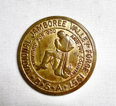 VTG 1957 NATIONAL JAMBOREE VALLEY FORGE COIN/TOKEN BOY SCOUT SOUVENIR ...