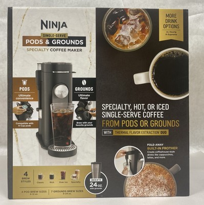 Ninja PB051 Pod & Grounds Specialty Single-Serve Coffee Maker Black ...