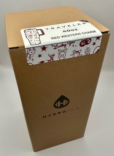 HydroJug 40oz Traveler - RED Western Charm - Brand New & Sealed in Box ...