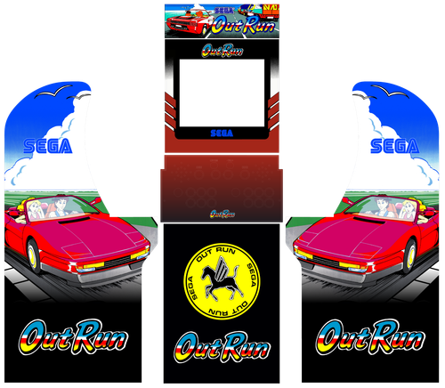 Arcade 1UP Cabinet graphics / artwork full cabinet - SEGA Outrun | eBay