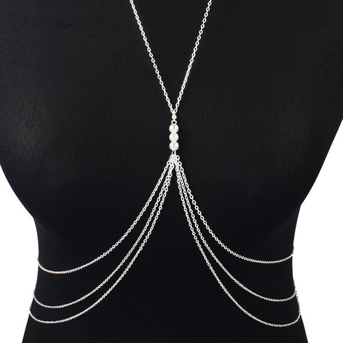 Pearl Cross Bra Chain Harness for Women Accessories Sexy Bra Chest ...