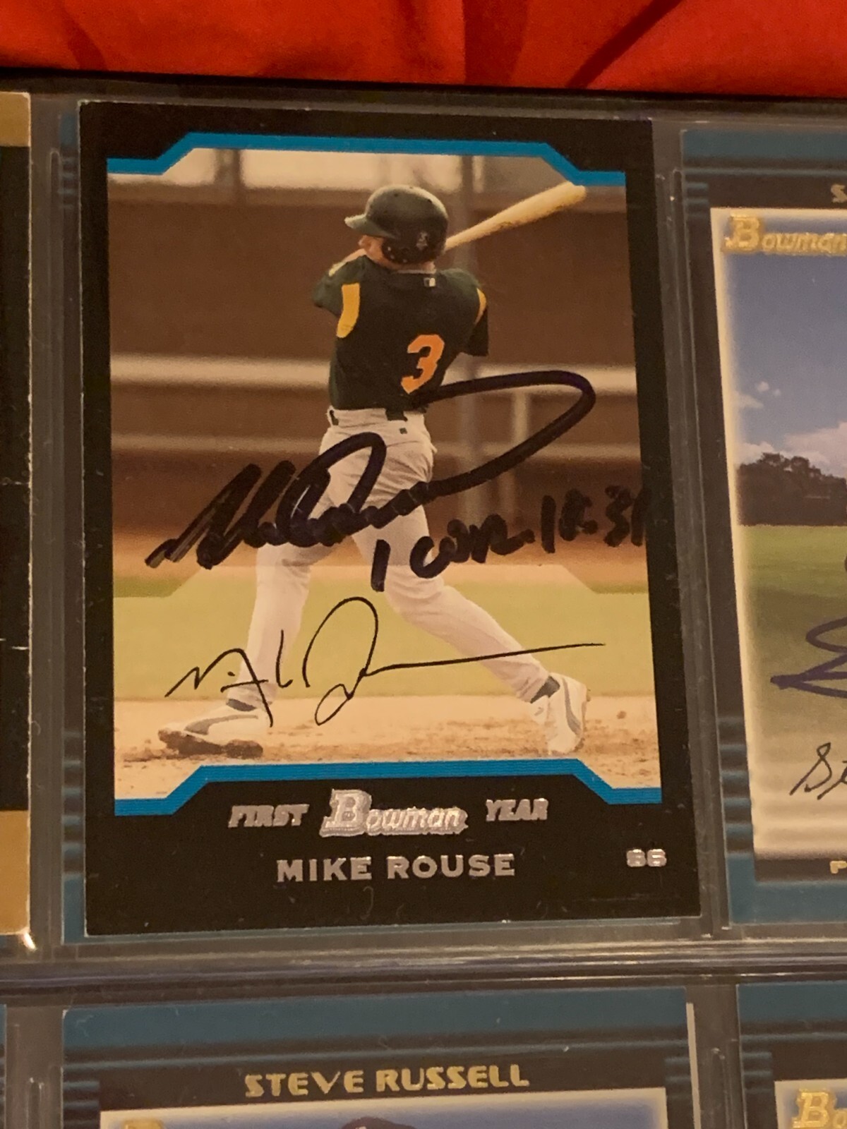 MIKE ROUSE AUTOGRAPHED SIGNED 2004 BOWMAN GOLD CARD ATHLETICS COA | eBay