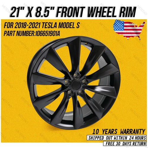 21x8.5" Replacement Rim for 2012-2021 Tesla Model S Wheel Black ...