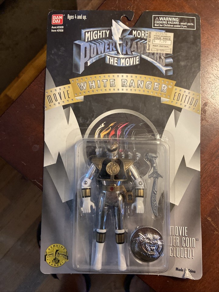 Bandai Mighty Morphin Power Rangers White Ranger Action Figure | eBay