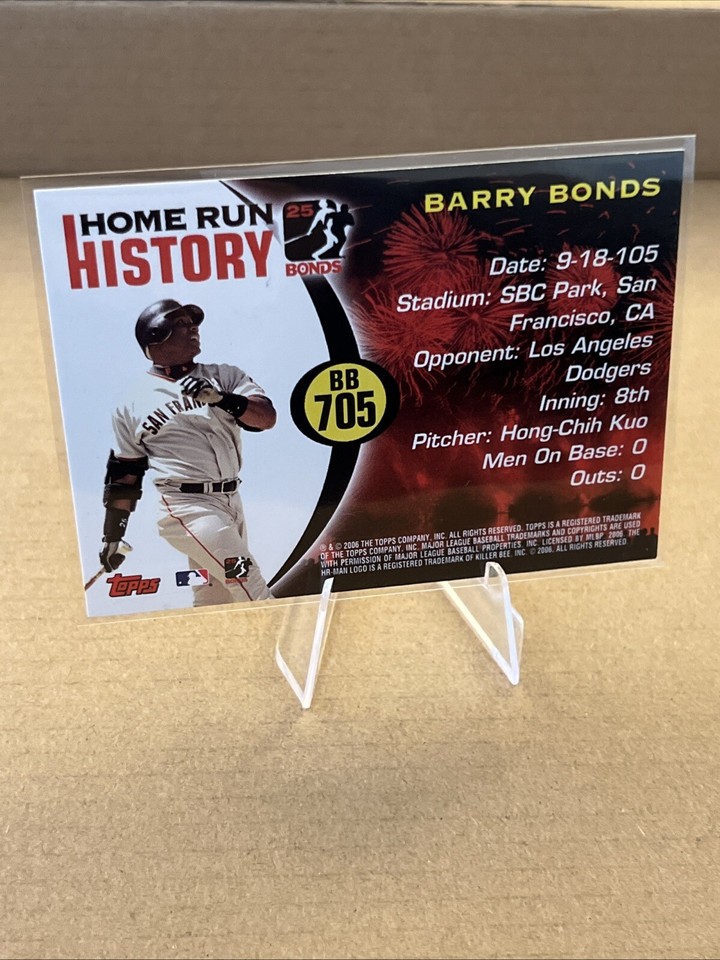 2005 Topps Multi-Product Insert Home Run History Barry Bonds #BB705 ...
