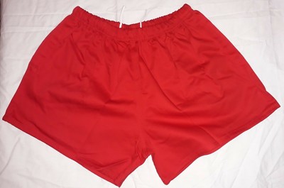 Traditional Quality 100% Cotton Rugby Sports Shorts Red 20"-42" New ...