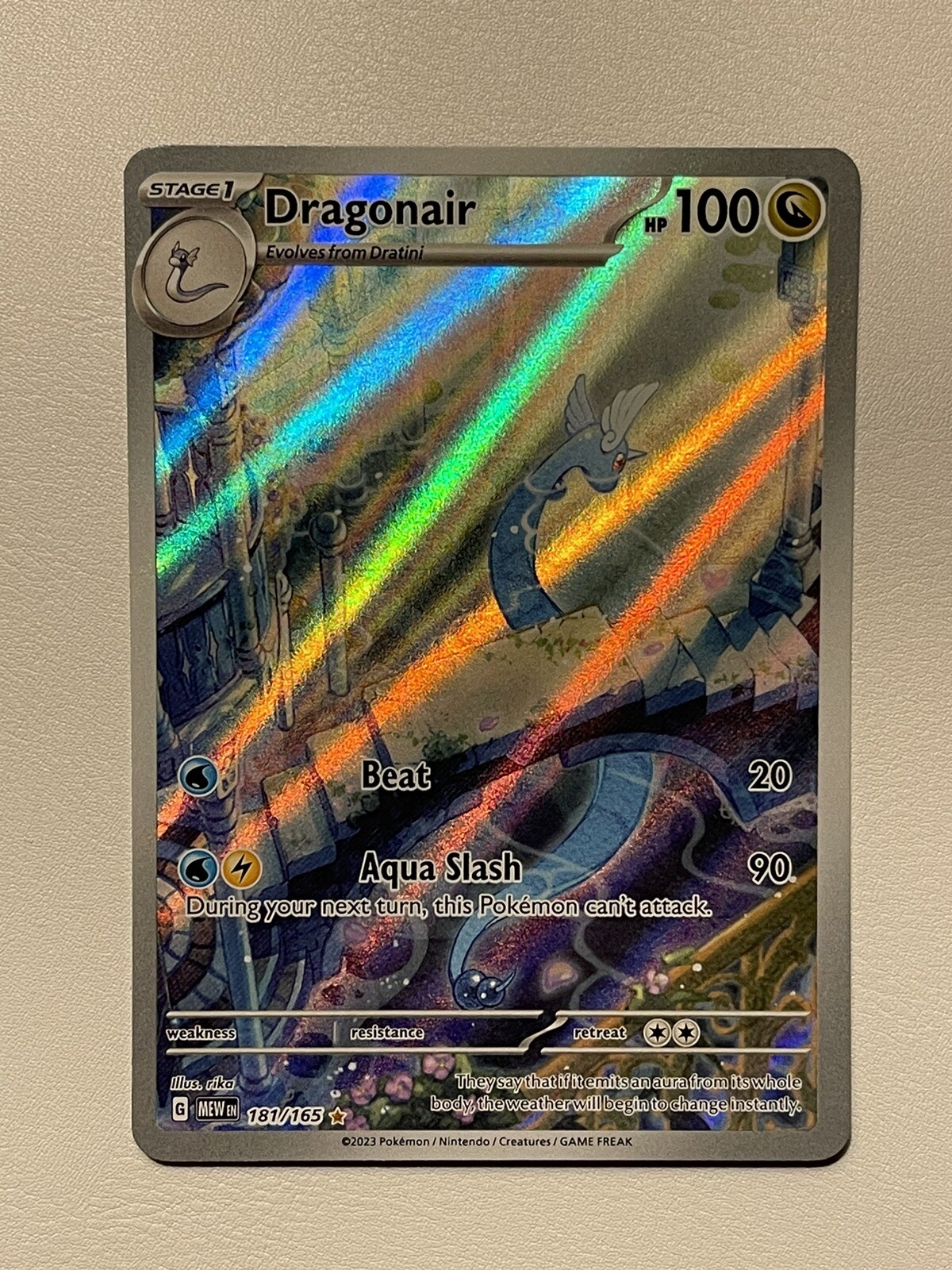 Dragonair 181/165 Pokemon 151 Scarlet & Violet Illustration Rare NM ...