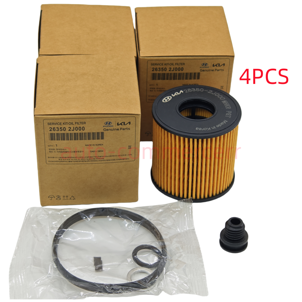 4X Engine Oil Filter Kit For Hyundai Sonata Elantra KIA 2.0L 2020 ...