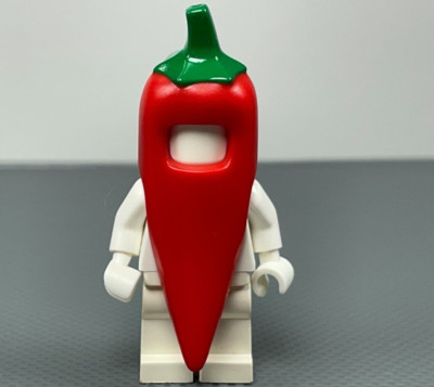 LEGO Minifigure Red Chili Pepper Costume Head Cover Series 22 Green ...