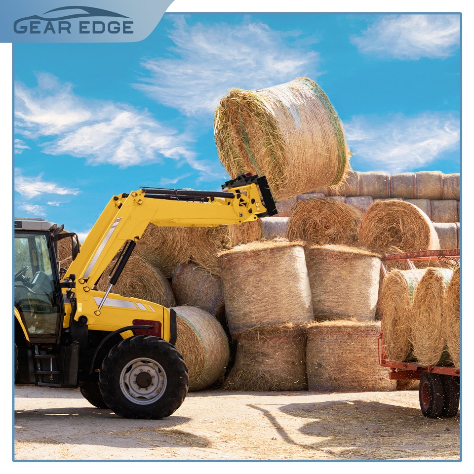 49" Hay Bale Spear Skid Steer Tractor Loader Quick Tach 2000lb Heavy ...