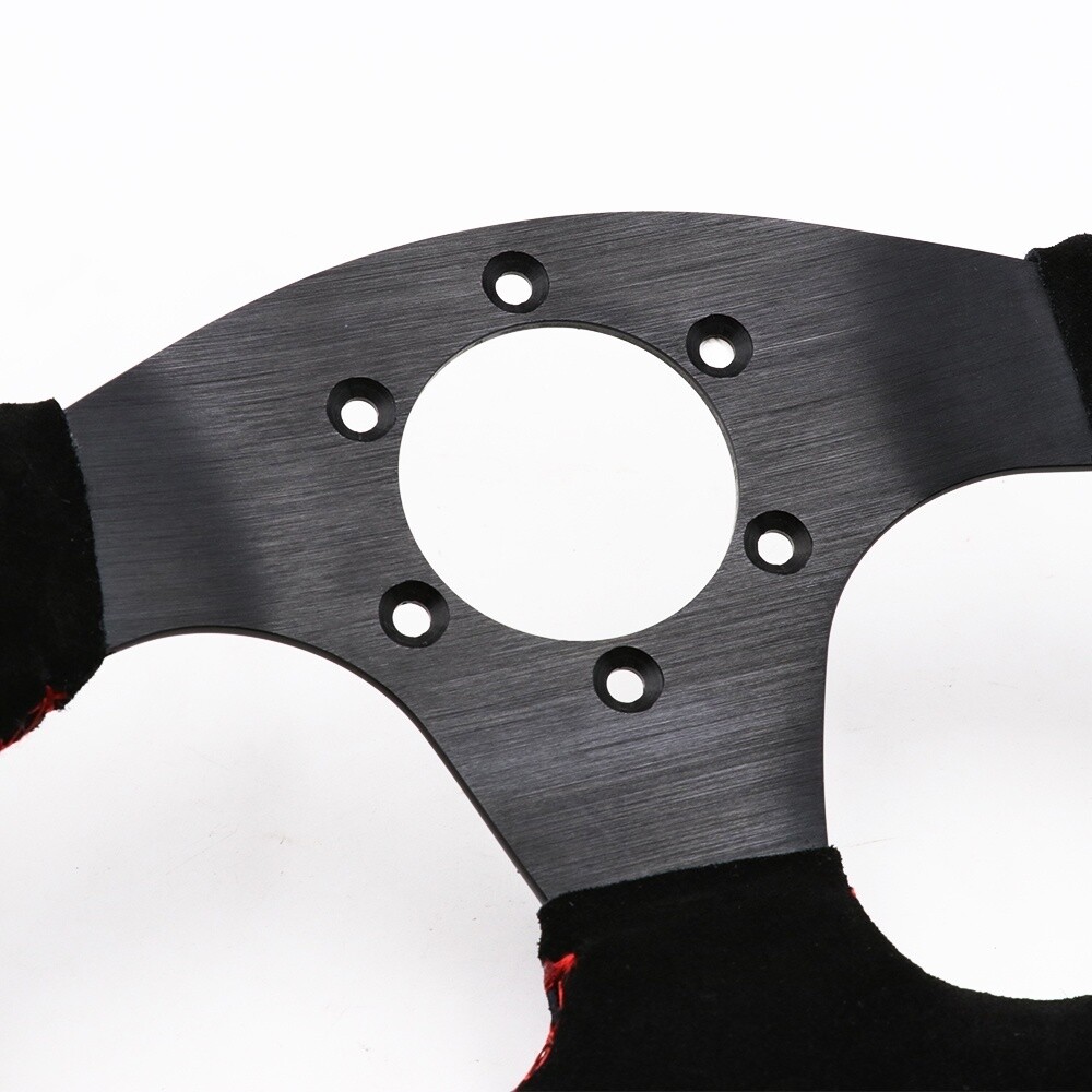 320mm momo Black Suede Leather Racing Flat Rally Sport Drift Steering ...