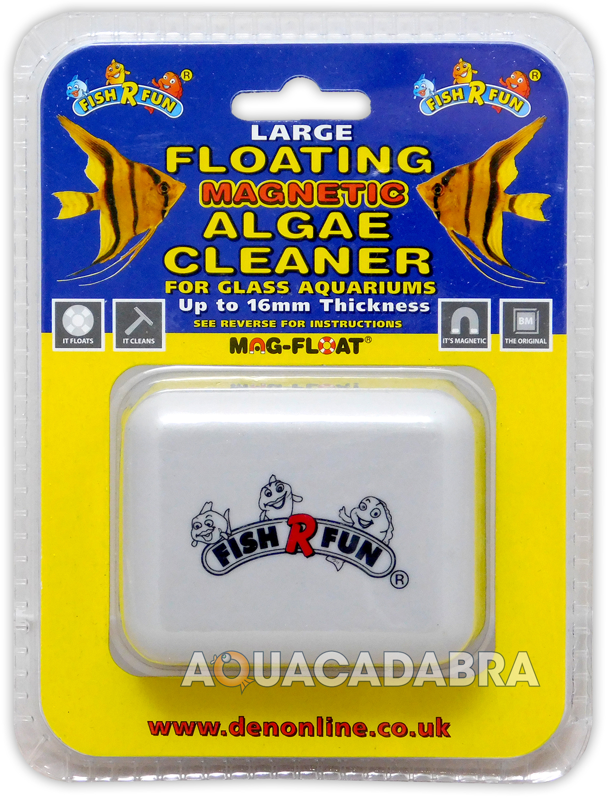 FISH R FUN MAG-FLOAT MAGNETIC MAGNET GLASS CLEANER FISH TANK AQUARIUM ...