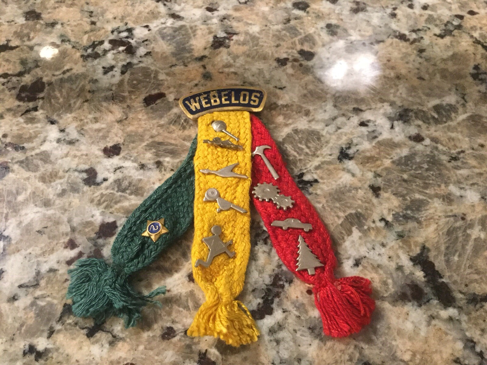 VTG BSA Boy Scout Webelos Tri Color Shoulder Ribbon Merit Badge 9 ...