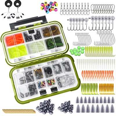 221PCS Fishing Accessories Kit, Organized Fishing Tackle Box | eBay