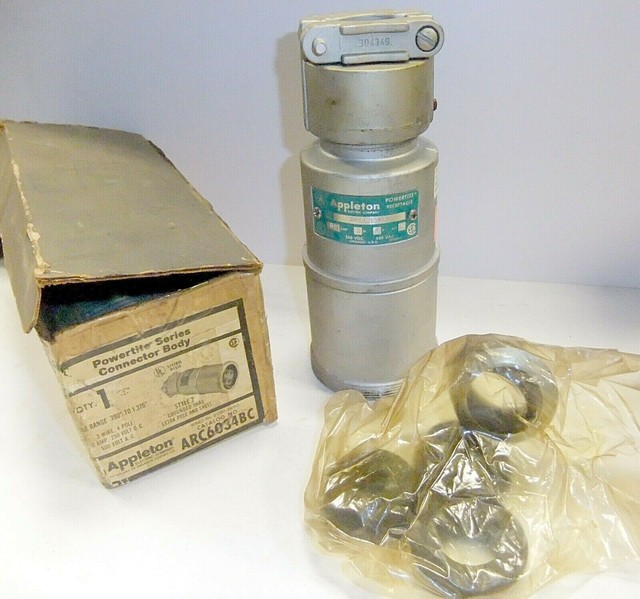 Appleton Powertite ARC6034BC Pin and Sleeve Connector Body - Silver for ...