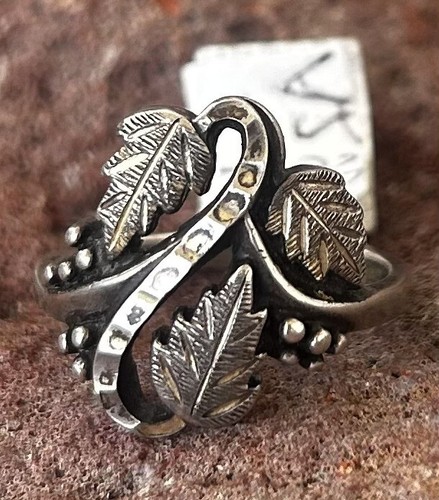Vintage WM Sterling silver hammered Grape leaf ring size 7.5 | eBay