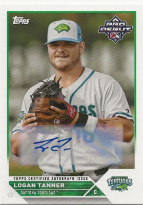 2023 Topps Pro Debut ~ LOGAN TANNER Prospect Auto #PD-52 Tortugas/Reds ...