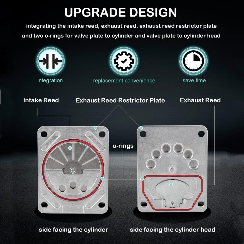 AC-0032 Air Compressor Valve Plate Steel+Aluminum for Craftsman Cable ...