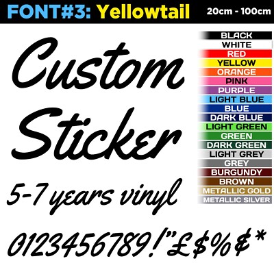 Custom Sticker Car Window Bike Personalised Name Vinyl Decal Sticker F# ...