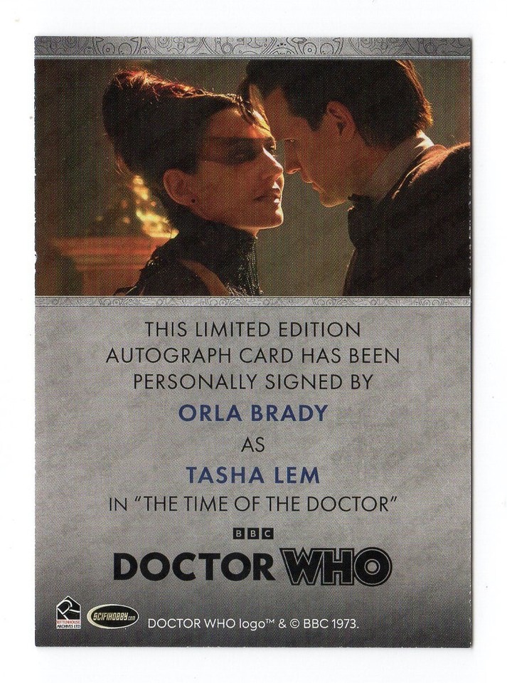 Doctor Who Series 5-7 Bordered Autograph Orla Brady as Tasha Lem ...