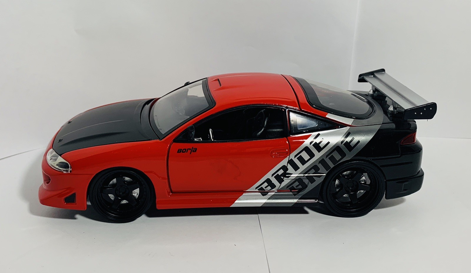 Jada JDM Tuners 1:24 1995 Mitsubishi Eclipse ( Red W/Black ) | eBay