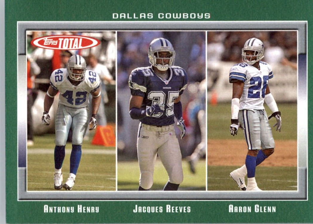 2006 Topps Total #331 Anthony Henry, Jacques Reeves, Aaron Glen ...