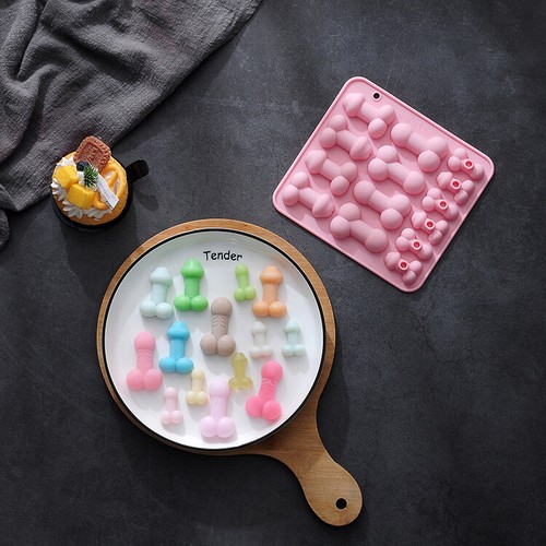 Penis Shapes Chocolate Mould Silicone Candy Cake Decoration Willy Mold ...