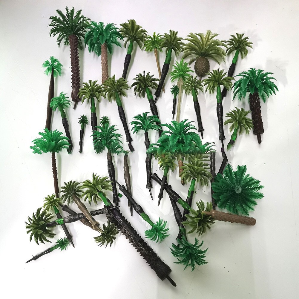 Bright and Beautiful Palm Model Trees Set for Building Model and Sand ...