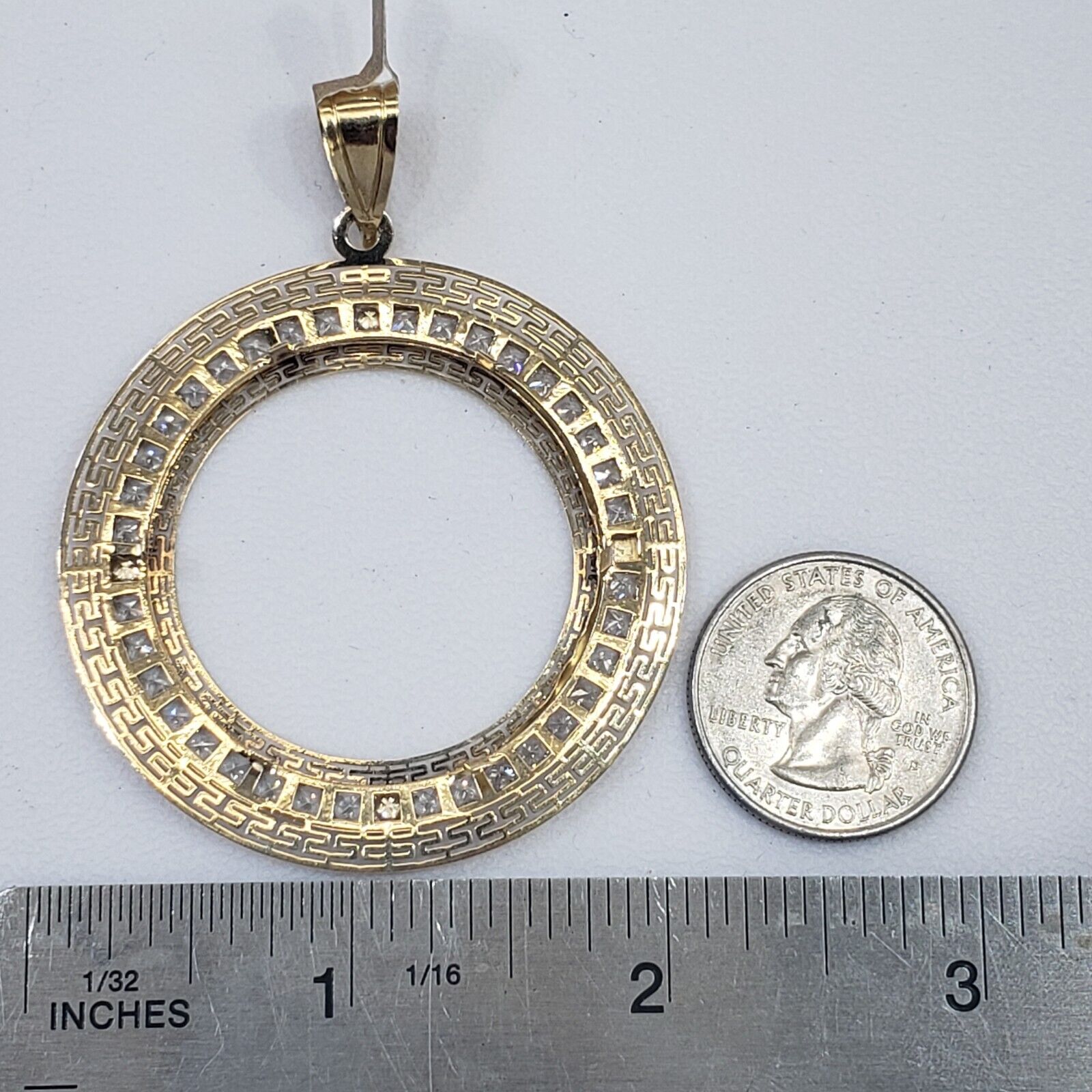 14k solid gold 50 pesos centenario Coin Bezel Frame pendant | eBay