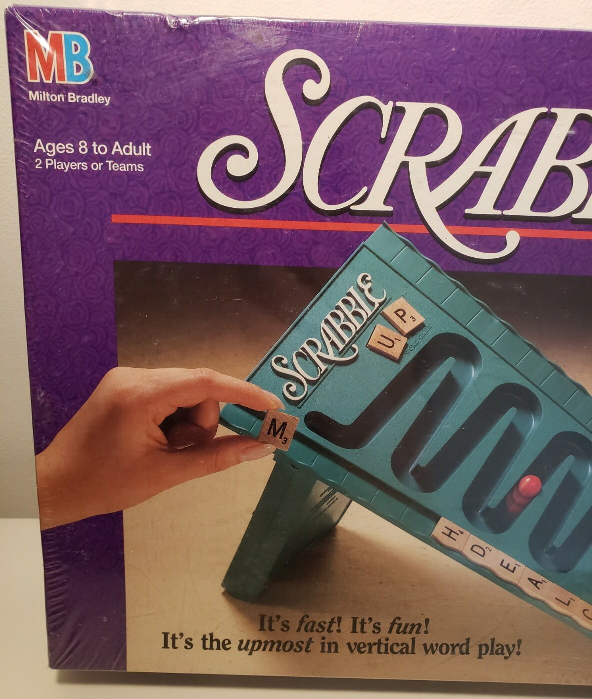 Scrabble up Word Game Vertical Play 1996 Milton Bradley for sale online ...
