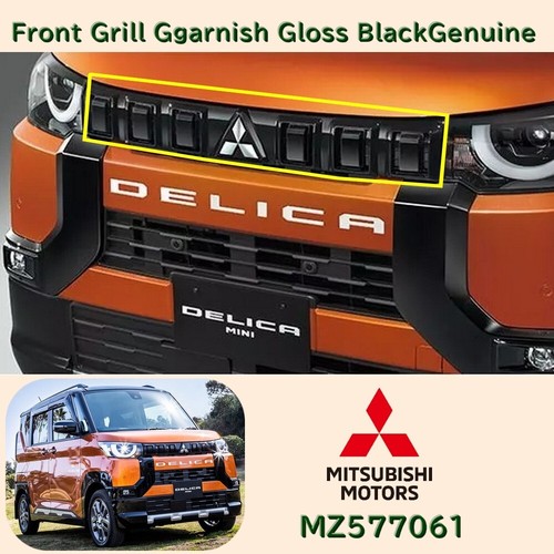 [NEW] JDM Mitsubishi DELICA MINI B3#A Front Grill Ggarnish Gloss Black ...