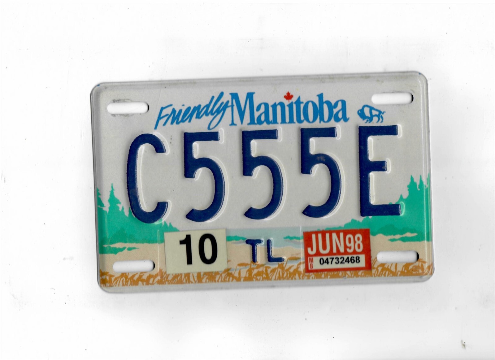 MANITOBA 1998 license plate "C555E" *****TRIPLE "555"*** | eBay