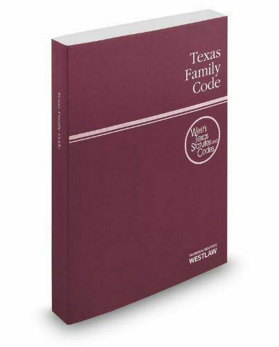 Texas Family Code Statutes and Codes Law Book 2014 9780314658111 for ...