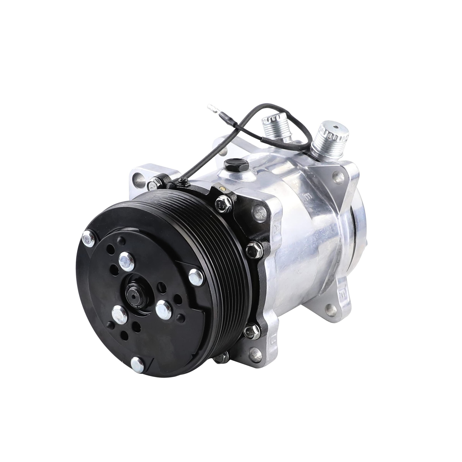 ACTECmax Universal A/C Compressor with Black PV7 Clutch SD 508 Style ...